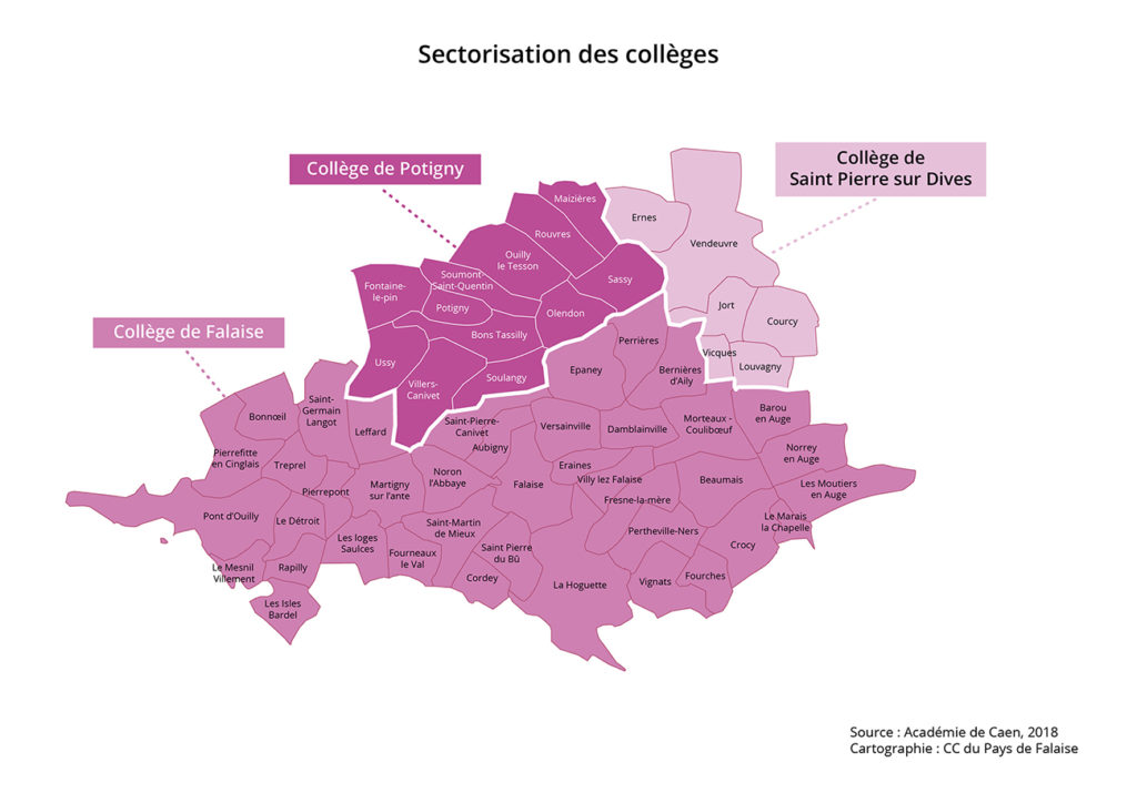carte-sectorisation-collège - Pays de Falaise