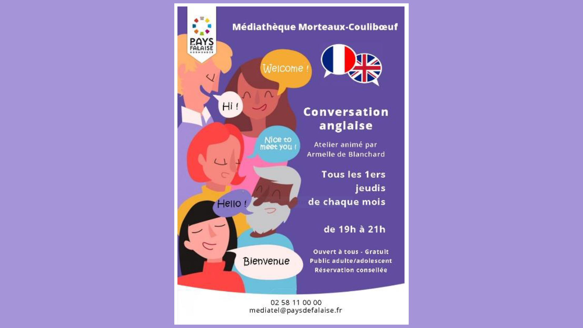 Atelier de conversation anglaise - Pays de Falaise